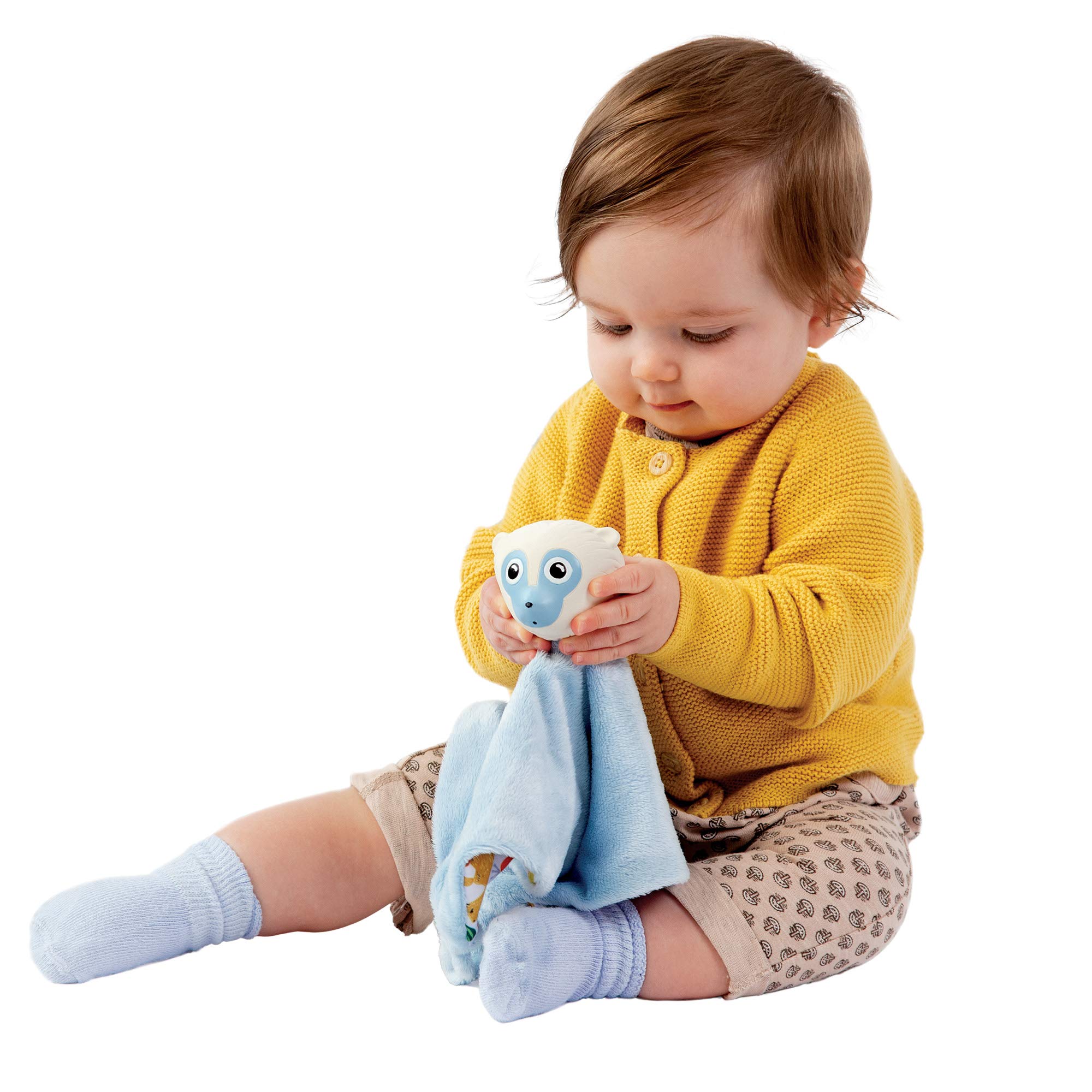 Manhattan Toy Fruity Paws Lemmy Lemur Baby Soothing Lovie with 100% Natural Rubber Head Teething Toy