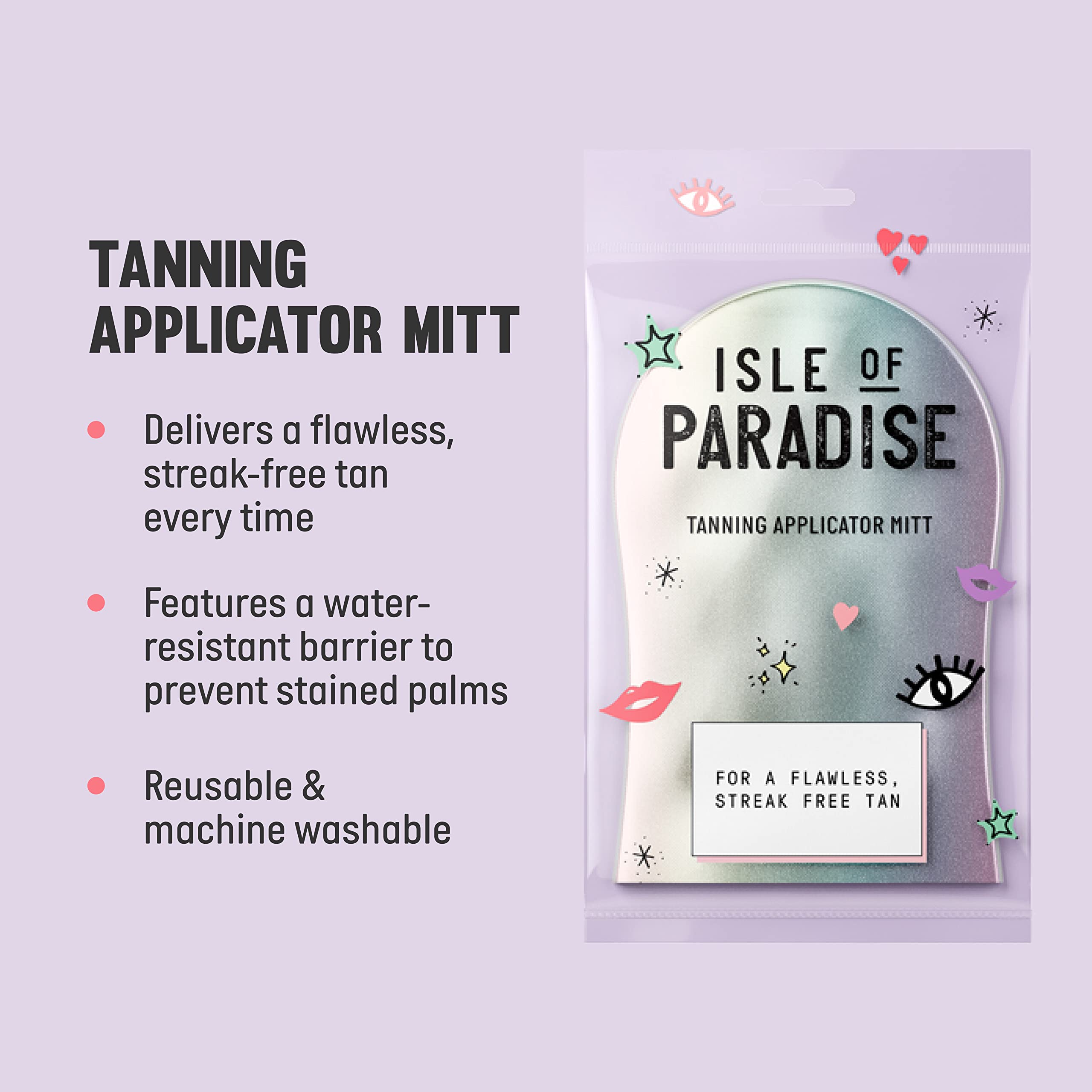 Isle of Paradise Tanning Applicator Mitt - Water Resistant and Streak Free Tan Applicator Mitt for Flawless Finish, 1 Count