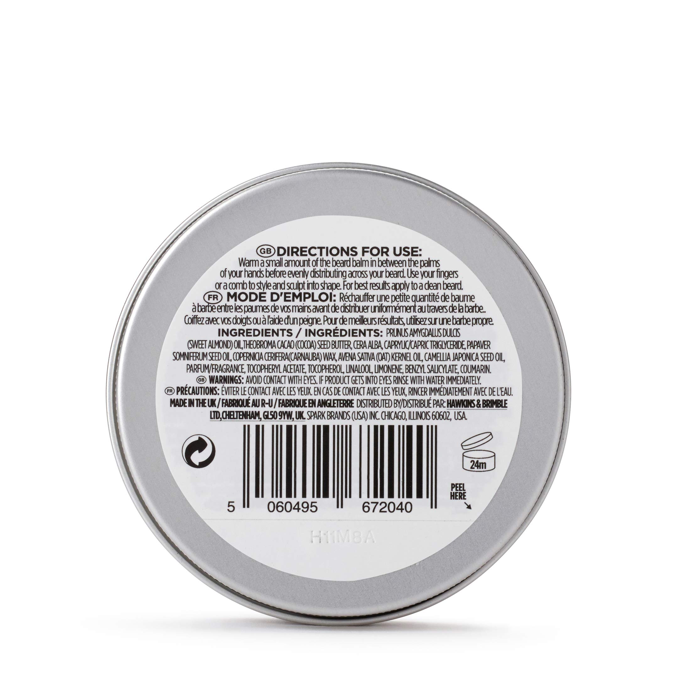 Hawkins & Brimble - Beard Balm for Men, 50g - Mens Beard Grooming Balm for Smoothing, Softening & Conditioning - Beard Styling Balm to Support Beard Growth - Elemi & Ginseng Acclaimed Signature Scent