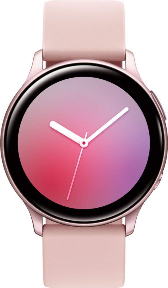SAMSUNG Galaxy Watch Active2 (Silicon Strap + Aluminum Bezel) Bluetooth - International (Pink Gold, R830-40mm)