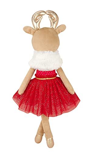 Bearington Noella Plush Reindeer Ballerina Doll, 16.5 Inch