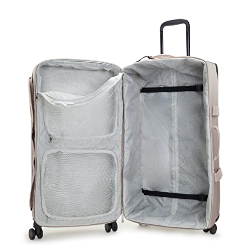 Kipling Women's Spontaneous 31-Inch Softside Spinner Wheel Luggage, Integrated TSA Accepted Lock, Metallic Glow, One Size