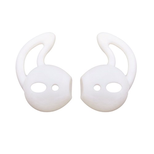 Ear Tips for Airpods Earbud, BLUEWALL Eartips Ear Gel for Apple Airpods, 4 Pairs Anti-Slip Durable Silicone Replacement Ear Cushions for Apple Airpods Earbud (White)
