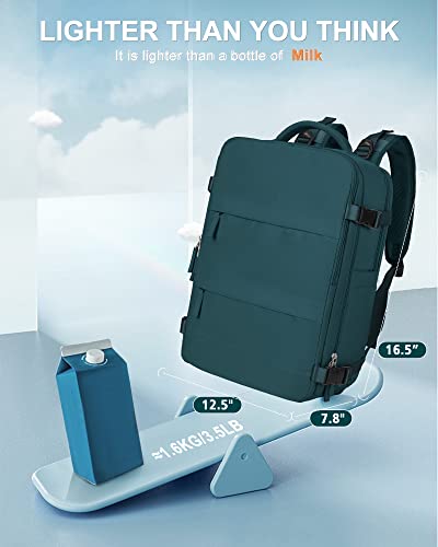 bergsalz Backpack For Women Travel Bag Weekender Lightweight Medium Backpack Peacock Blue For Men Hiking Waterproof Gym Bag Travel Essential Canvas Bag Carry On Backpack For Sport Fan Laptop Bag