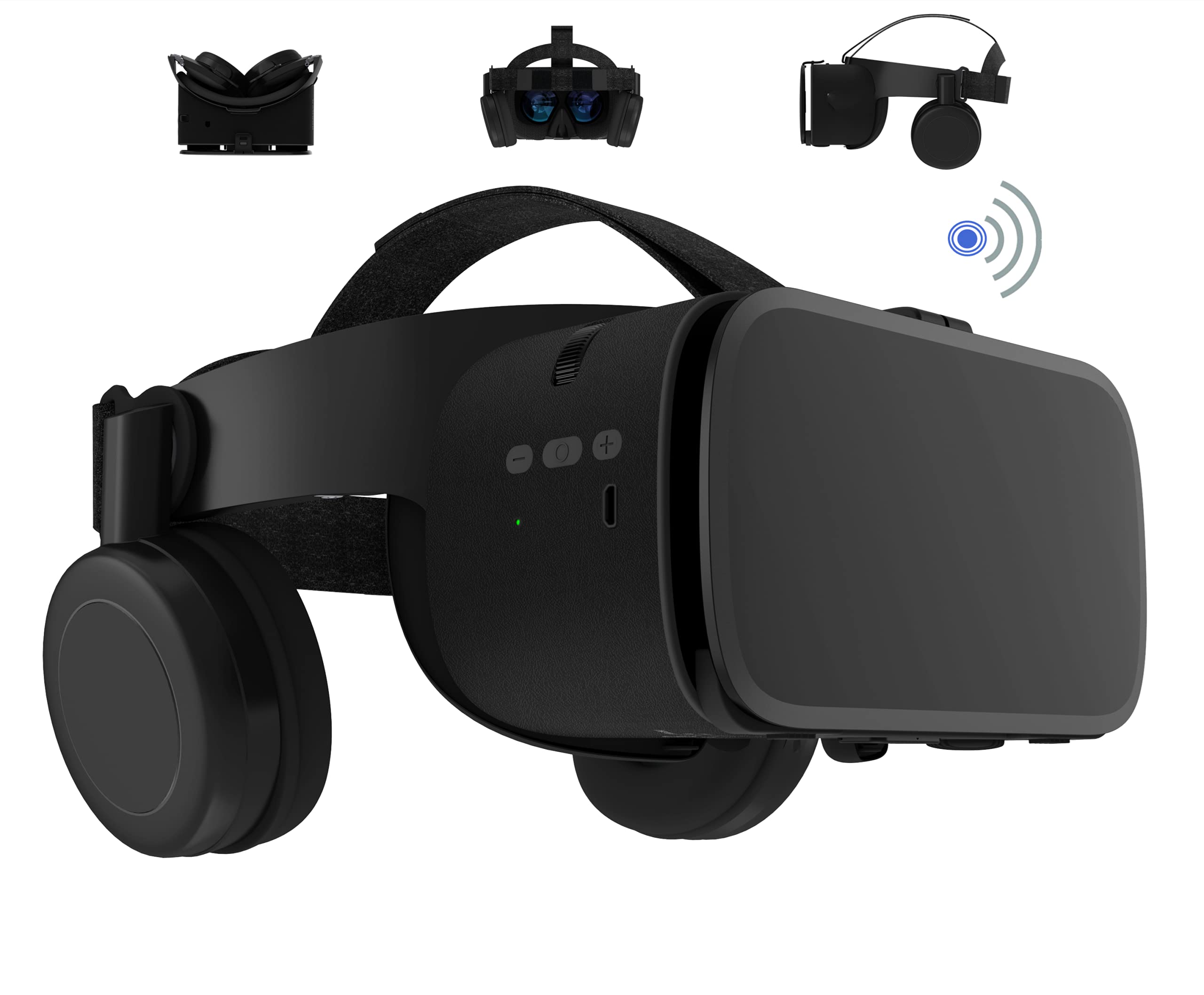 3D Virtual Reality VR Headset with Wireless Remote Bluetooth, VR Glasses for Movies & Video Games IMAX, Compatible for Android iOS iPhone 12 11 Pro Max Mini X R S 8 7 Samsung 4.7-6.2" Cellphone