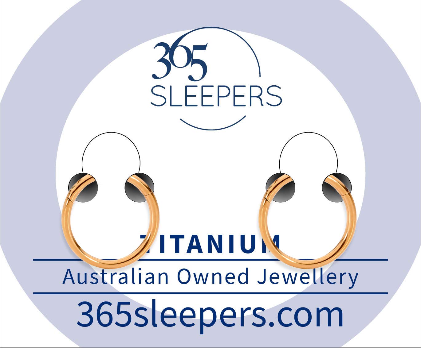 365 SLEEPERS 2 Pieces Titanium 18G Hinged Hoop Segment Septum Cartilage Helix Tragus Nose Ring Unisex Sleeper Earrings 6mm - 13mm