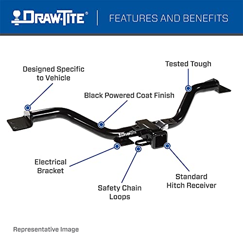 Draw-Tite 76004 Class 4 Trailer Hitch, 2-Inch Receiver, Black, Compatable with 2015-2022 Chevrolet Colorado, 2015-2022 GMC Canyon