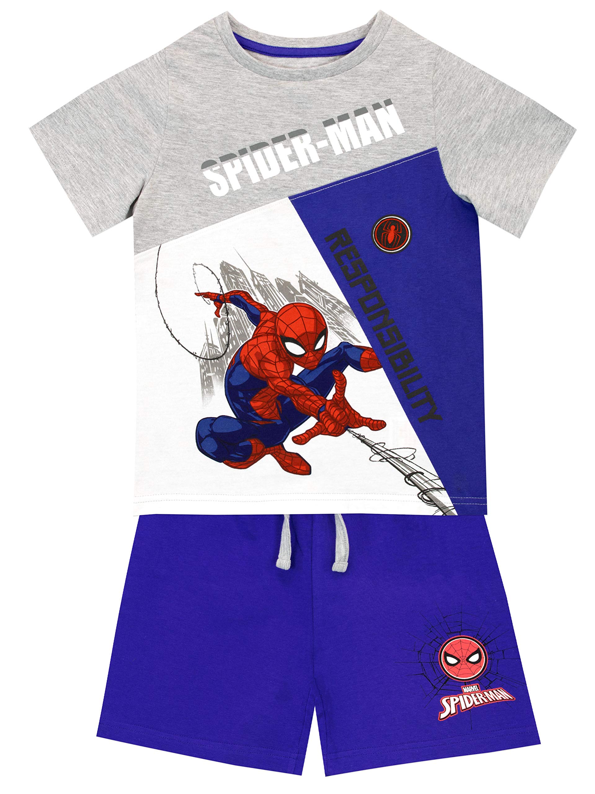 Marvel Boys Spiderman T-Shirt And Shorts Set Multicolored Size 4