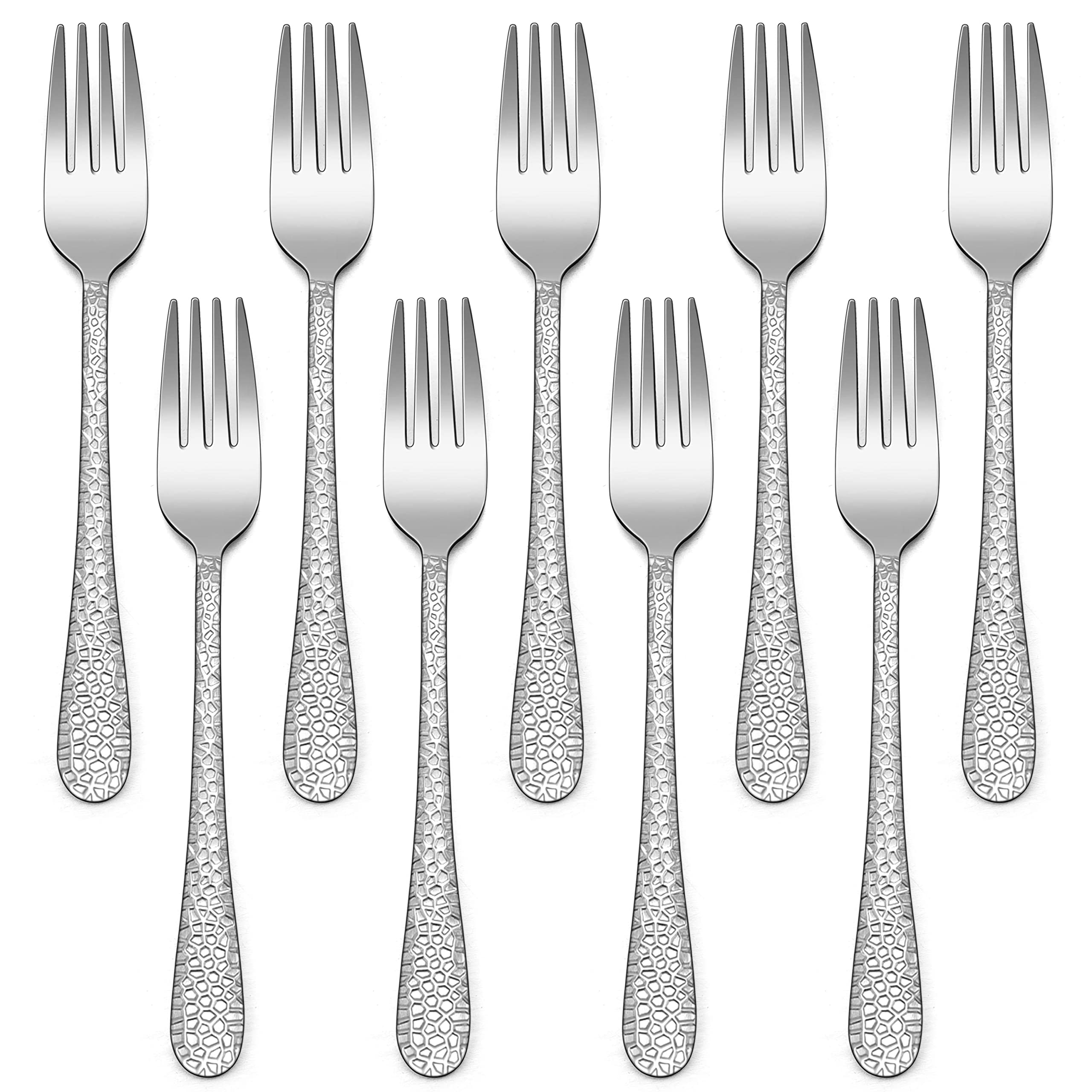 9-Piece Stainless Steel Kids Forks, HaWare Toddler Forks, Kids Silverware Preschooler Utensils, Baby Forks for Self Feeding, Mini Flatware Set for Home Kitchen School, Healthy and Dishwasher Safe