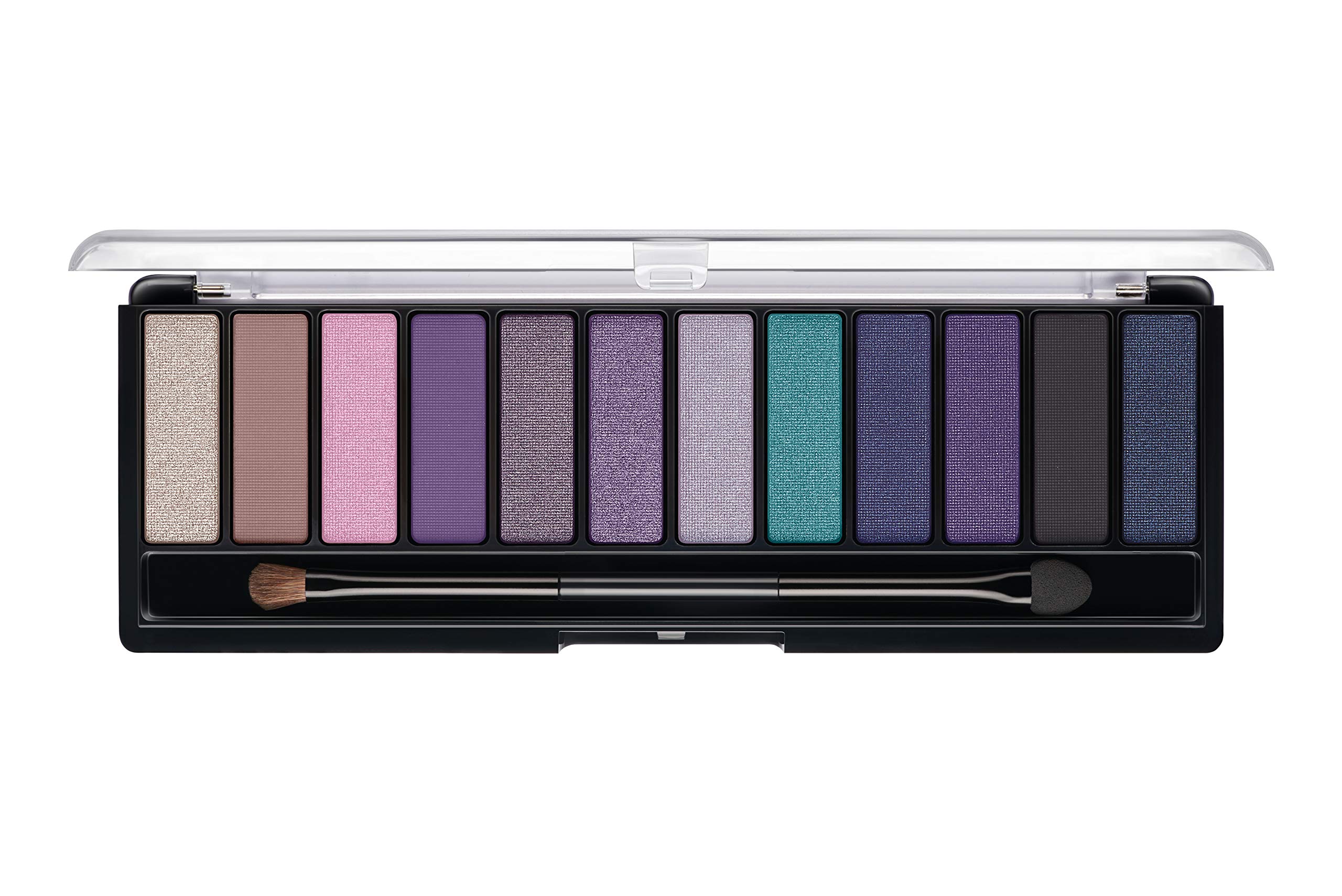 Rimmel London Magnif'Eyes Eyeshadow Palette, 12 Shades, Blendable Formula, Versatile, 008, Electric Violet, 0.5oz