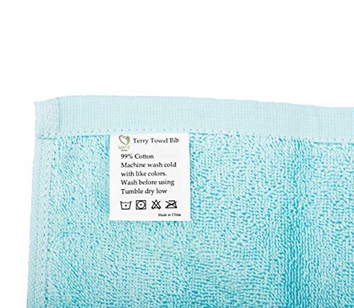 MATZ Terry Towel Slip On Toddler Bibs | Full Coverage Pullover Bibs For Babies | Ultra Absorbent 100% Cotton Bibs | Baby Bibs For Drooling And Teething | Unisex Baby Bibs With Soft Ribbed Neck