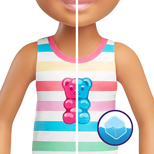 Barbie Color Reveal Chelsea Doll with 6 Surprises: Water Reveals Doll’s Look & Creates Color Change on Leotard Graphic