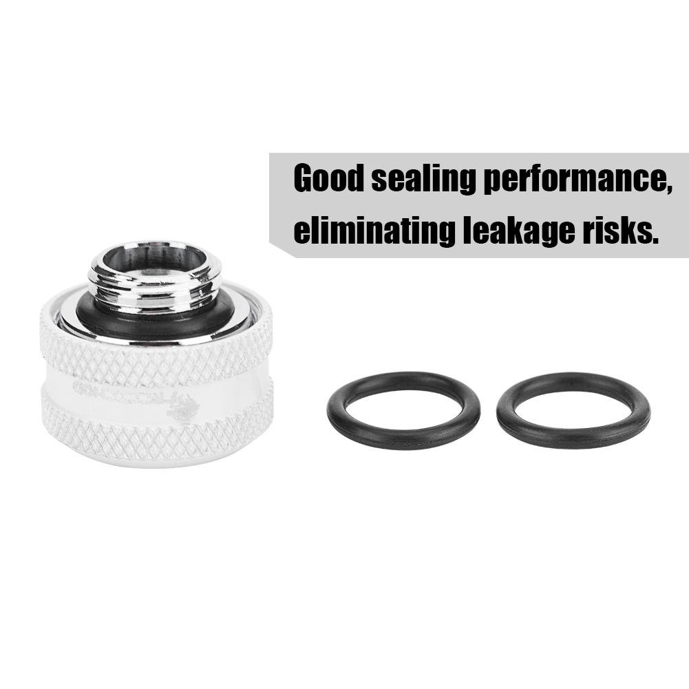 Pomya Water Cooling Fitting, 14mm Water Cooling Compression Fitting for Rigid Acrylic Tube OD (Pack of 4)(White)