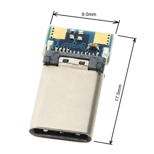 chenyang USB C DIY Connector USB 3.1 Type C 24Pin Male Plug & Female Socket Port Repair Replacement Solder Adapter with PCB Board