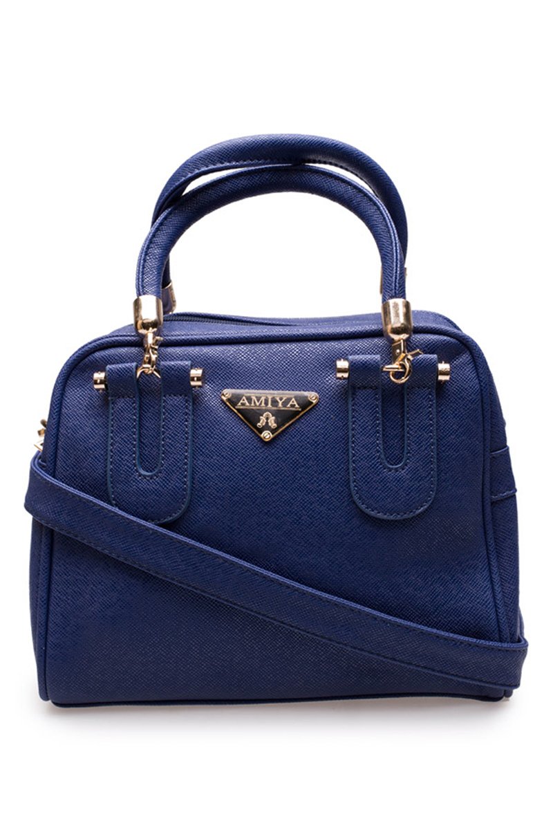 Amiya Women Leather Handbag Shoulder Bag (Blue)