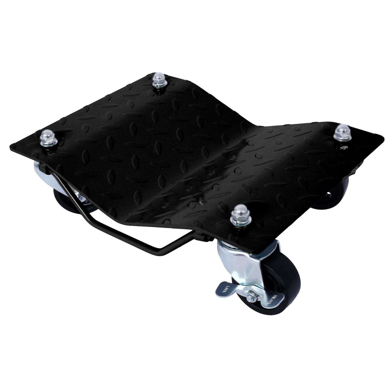 4 Pcs Heavy Duty Car Wheel Dolly Set - 4 Tire Wheel Dollies with 6000lbs Capacity - Black