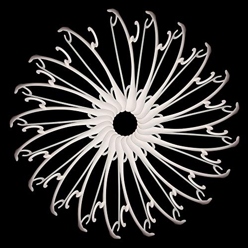Plastic Clothes Hanger, Extra Thick Plastic Wide Shoulder Adult 360 Degrees Rotate Slip Resistant Standard Clothing Hanger Ideal for Everyday Use Beige 20 Pack