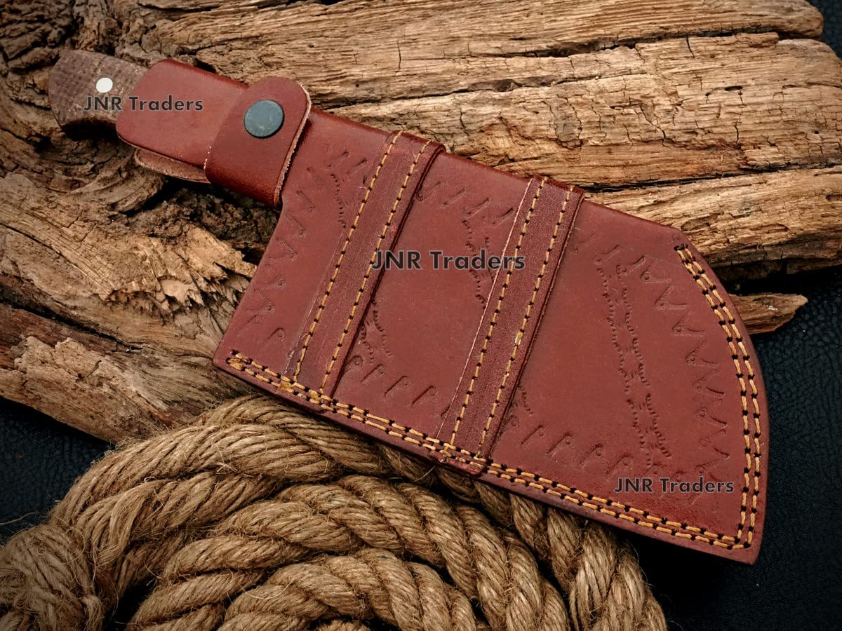 Custom Handmade Damascus Steel Serbian Chef knife - Damascus Meat Cleaver Knife - Butcher Knife for Meat Vegetables Cutting JNR -0224