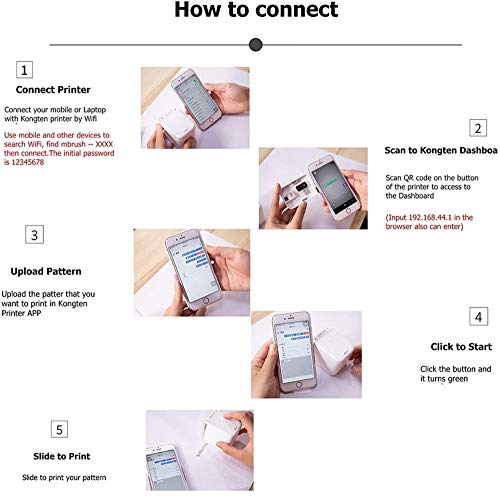 Mini Removable Handheld Color Printer(MBrush) USB Wireless Bluetooth Portable Printer Office Label Machine Logo Color Printer (Printer)