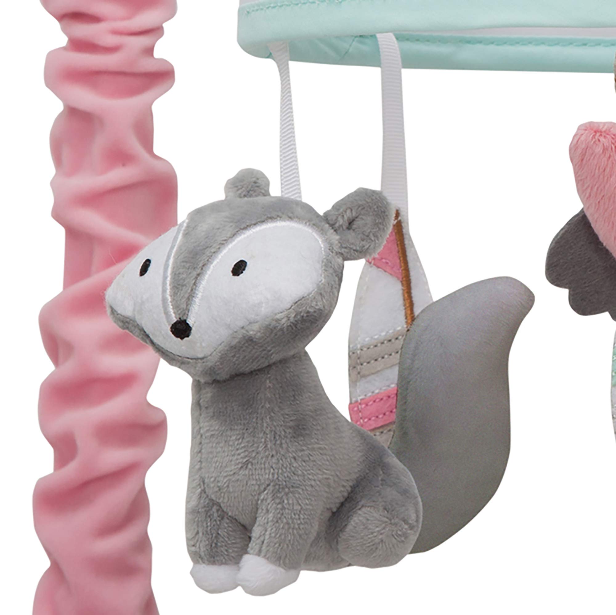 Lambs & Ivy Little Spirit Coral/Teal Southwest Fox Musical Mobile