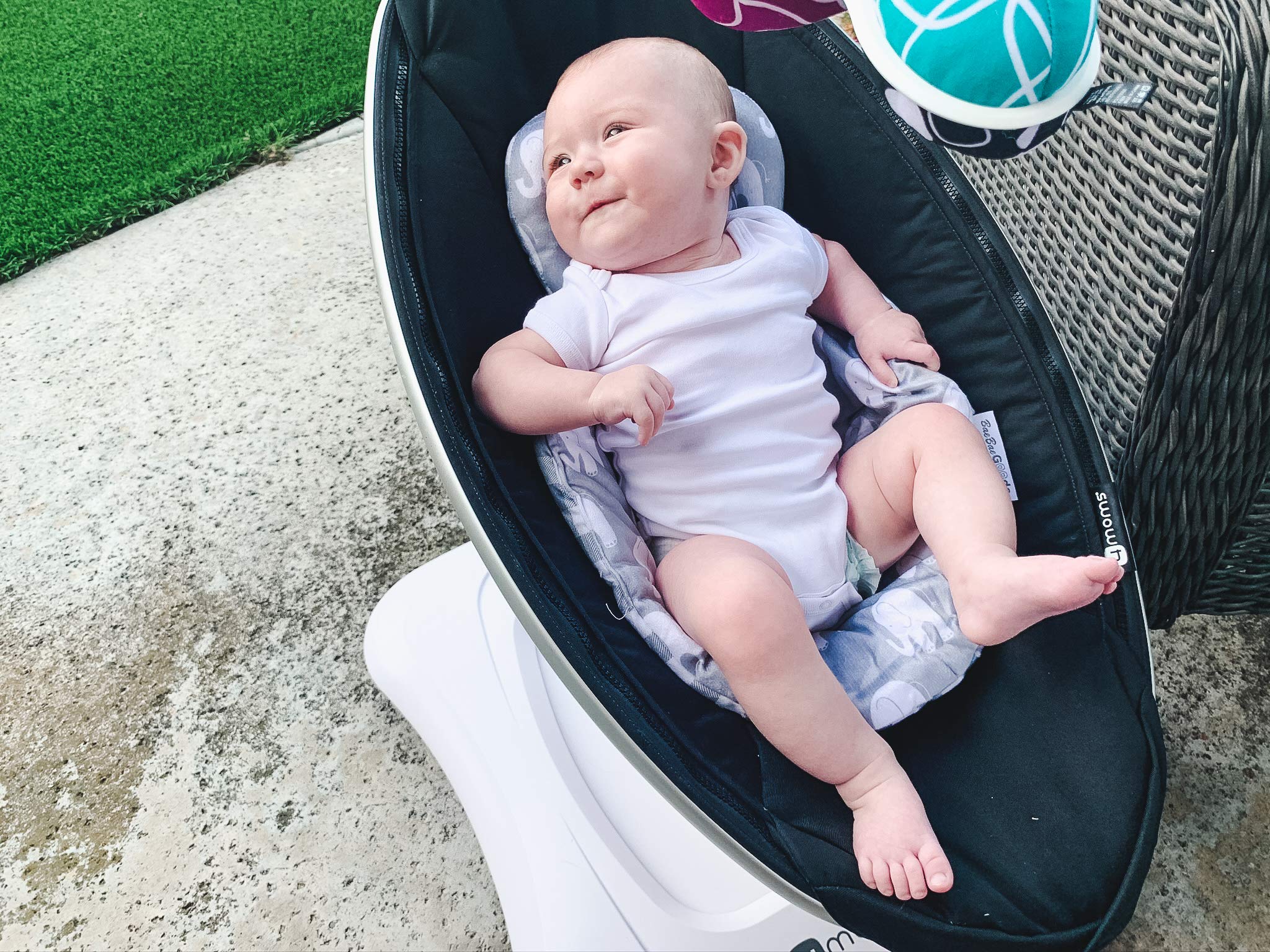 Infant Insert Compatible with 4Moms Mamaroo & Rockaroo – Car Seat Insert 2 Pack – Reversible Infant Car Seat Insert – Soft Plush Minky Car Seat Head Support Insert