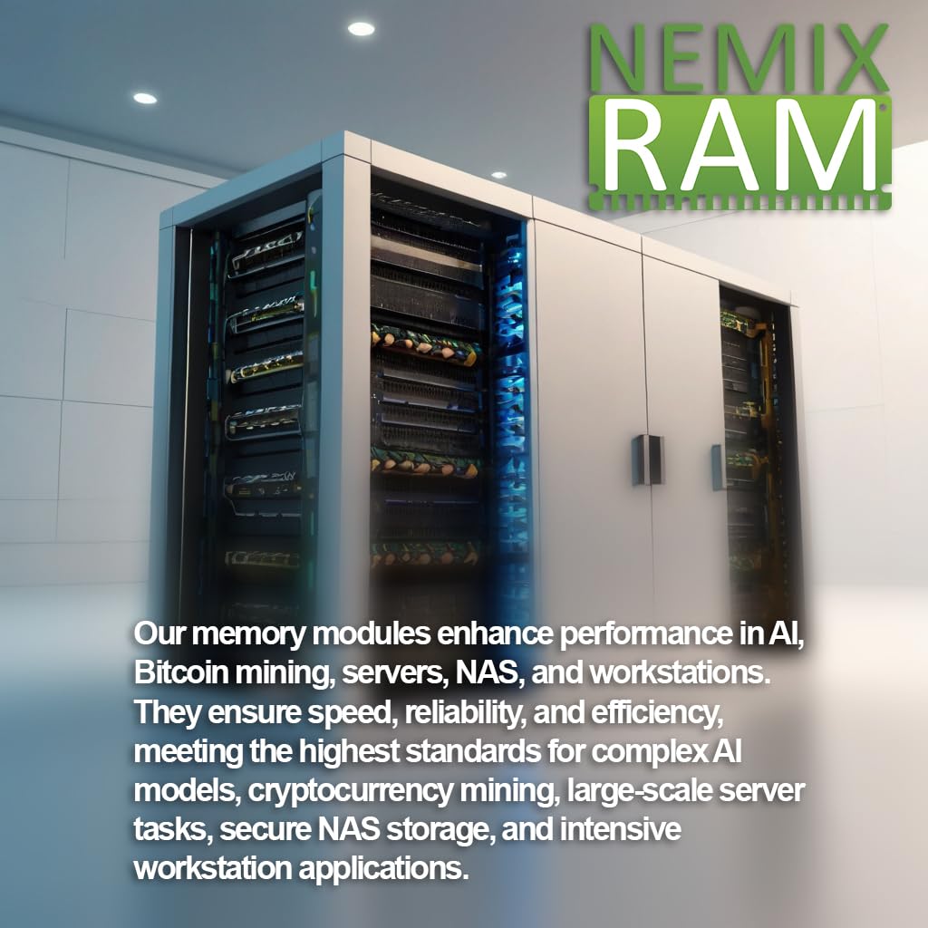 NEMIX RAM 32GB (1X32GB) DDR4 2666MHZ PC4-21300 2Rx8 1.2V CL19 260-PIN ECC SODIMM Compatible with Samsung M474A4G43MB1-CTD ECC Unbuffered Memory