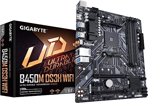 AMD Ryzen 5 4600G 6-Core 12-Thread Unlocked Desktop Processor with Wraith Stealth Cooler Bundle with GIGABYTE B450M DS3H WiFi MATX AM4 Gaming Motherboard