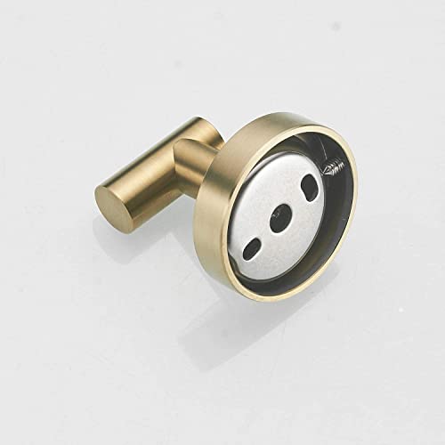 Beelee Gold Towel Hooks for Bathroom 4-Pack Wall Hooks Robe Hooks Brushed Gold Clothes Hooks in SUS 304 Stainless Steel ,BA19507BG-4