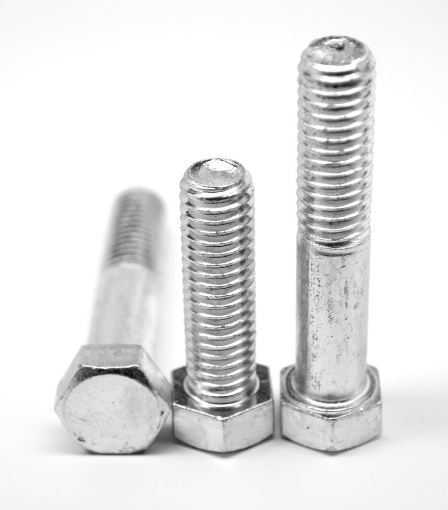 5/16"-18 x 2 1/4" (PT) Coarse Thread Grade 2 Hex Cap Screw (Bolt) Low Carbon Steel Zinc Plated Pk 100