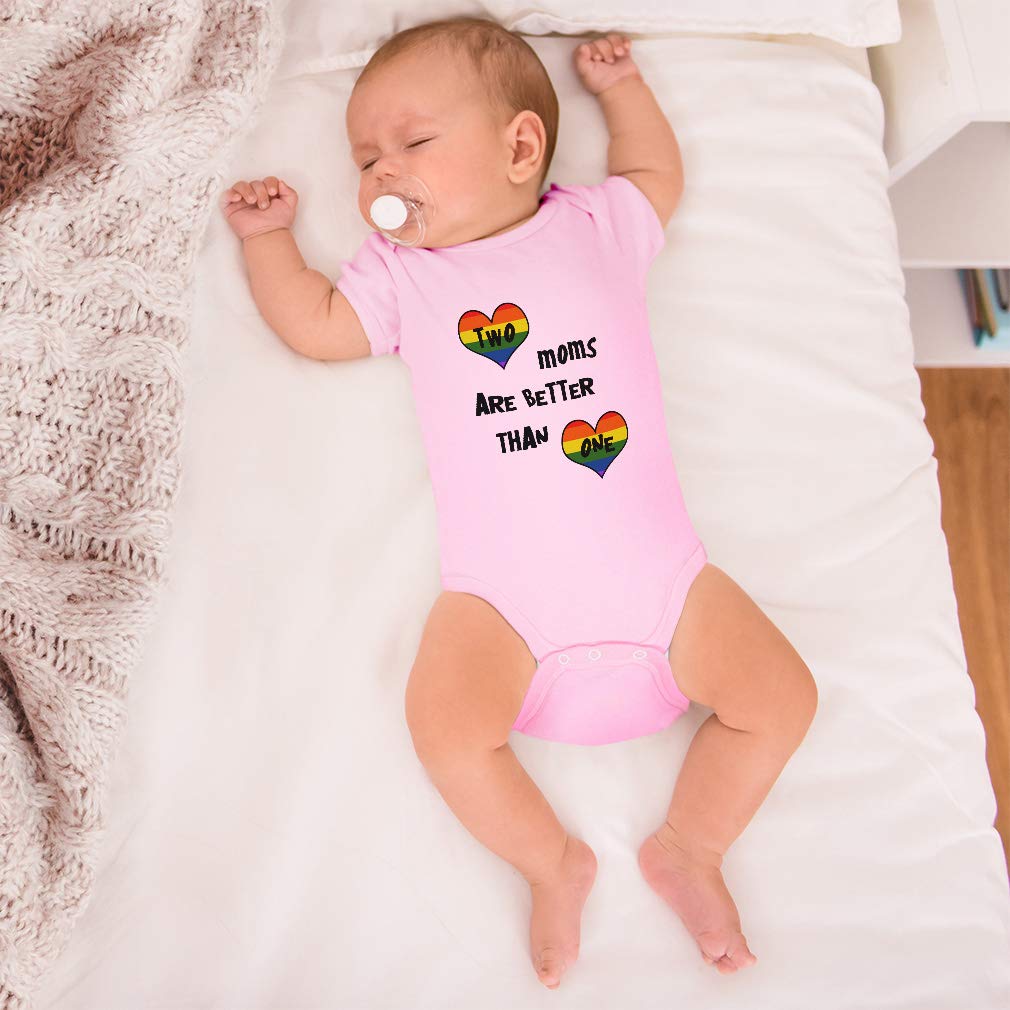 Cute Rascals Two Moms are Better Than One Gay Baby Bodysuit One Piece White Newborn