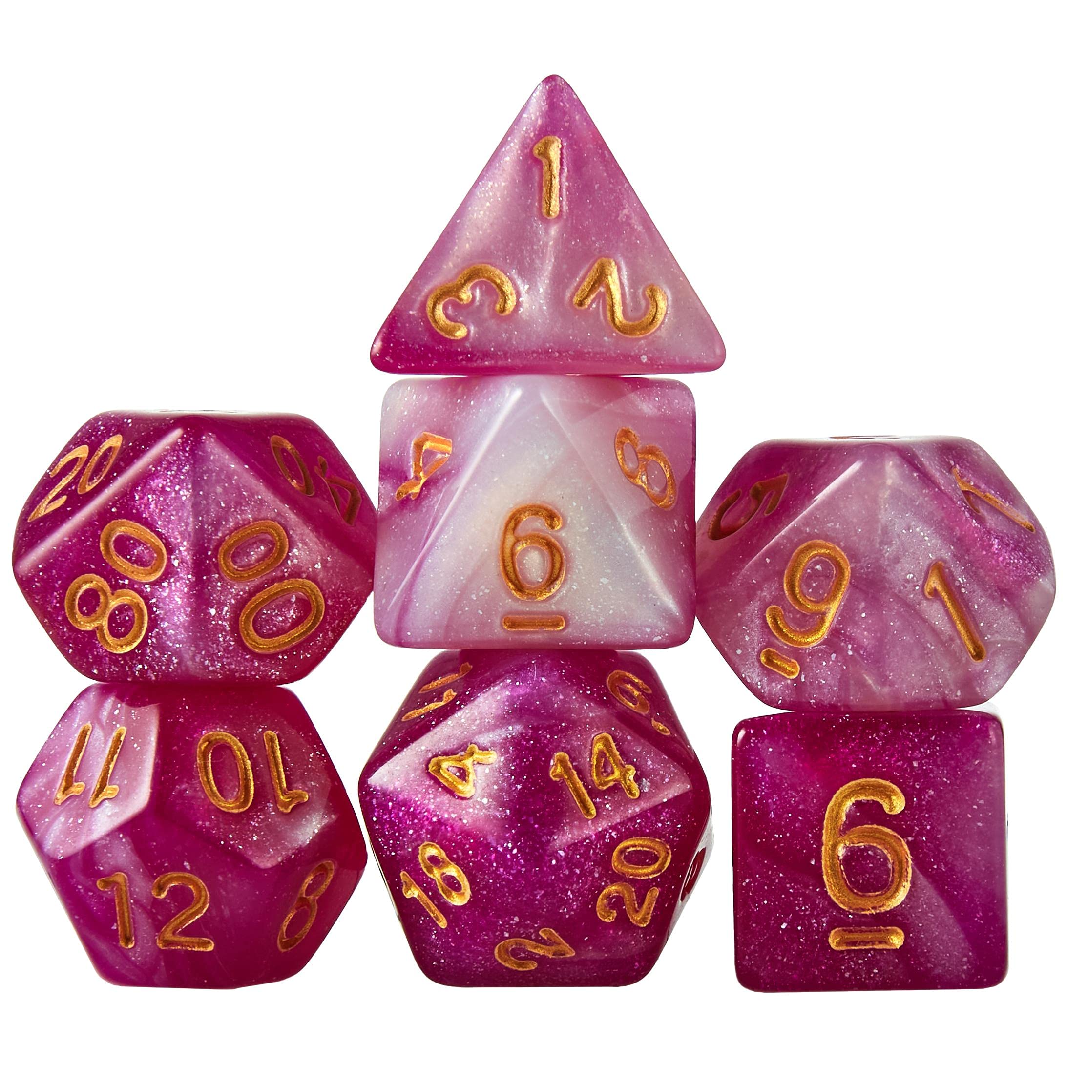 Brybelly Glitter Bomb of Polyhedral Dice, 25 Pc Variety Pack - 5 Sets of Sparkle Bulk RPG Tabletop Game Pieces & Accessories in Bulk - TTRPG Essential Starter Kit and Extra DND Items for Gaming