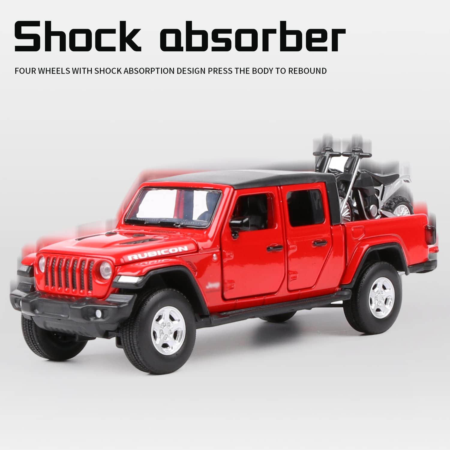 JACKIEKIM 1:32 Alloy Pull Back Car Diecast Model Truck for gladiatar,Collection, Mini Simulation Vehicles Toys for Kids,Boyfriend,Young Peoples Gift(RED)