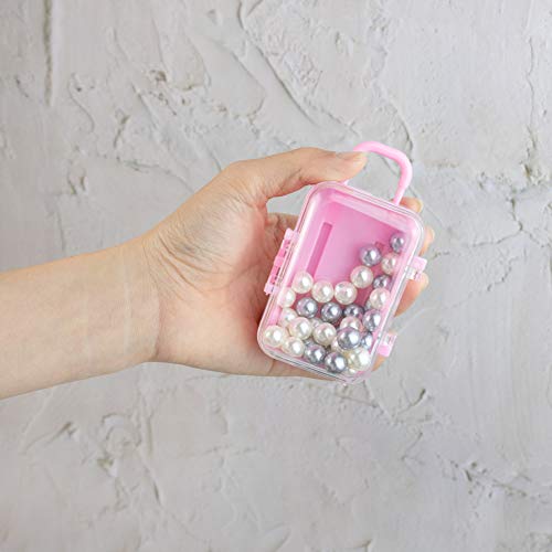 AUEAR, 12 Pack Cute Miniature Travel Case Box Candy Box Party Reception Candy Gift Box Suit for Barbie Wedding Party Decoration (Pink)