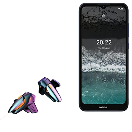 BoxWave Gaming Gear for Nokia C21 (Gaming Gear by BoxWave) - Touchscreen QuickTrigger, Trigger Buttons Quick Gaming Mobile FPS for Nokia C21 - Jet Black