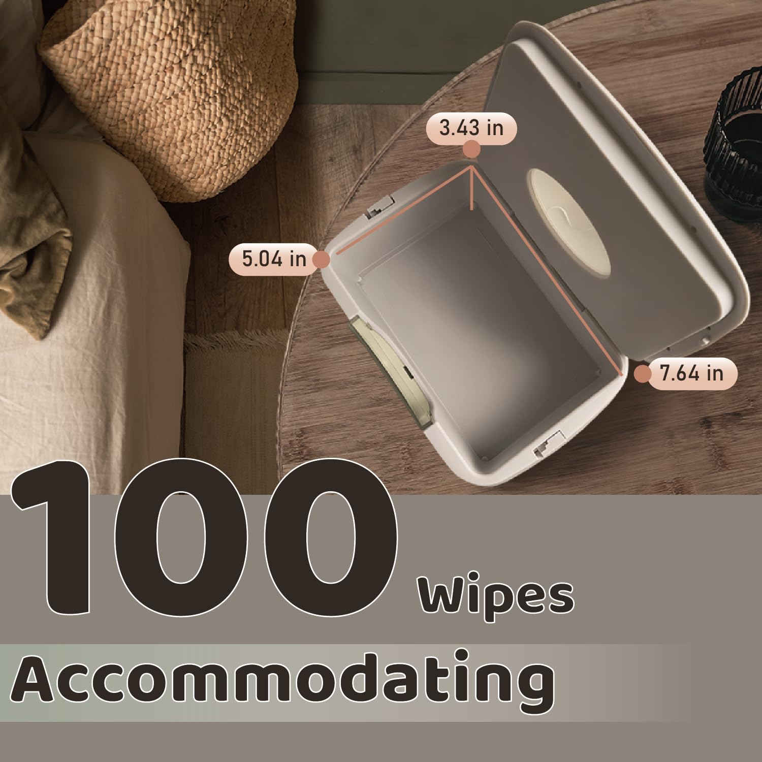 GOGO Pure Baby Wet Wipe Warmer and Wet Wipe Dispenser, Advanced Features - 4 Bright Auto Off LED Ample Lights for Nighttime Changes, Dual Heat for Baby's Comfort, Improved Design and Only at Amazon