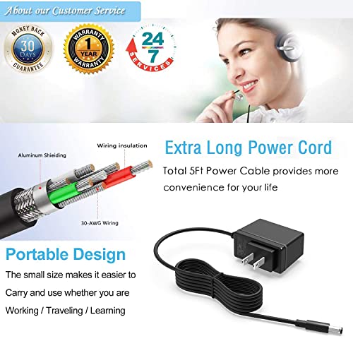 5V Replacement Power Cord Fit for Graco Swings: Simple Sway, Glider LX, Glider Elite, DuetSoothe, DuetConnect LX, Glider Premier, Glider Petite LX, Sweetpeace Charger Adapter Power Supply