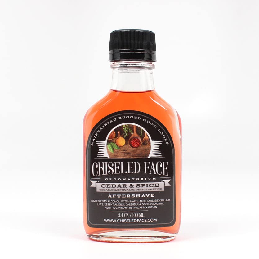 Chiseled Face Groomatorium Cedar & Spice Aftershave Splash Handmade, Small Batch, Luxury Grooming Products