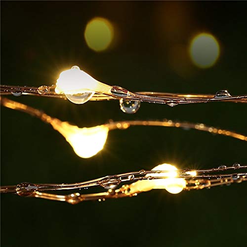 CHNOOI 72ft 22M 200 LED Solar Light Bar Home Garden Copper Wire String Lights Fairy Outdoor Solar Powered Christmas Party Decoration (Size : 12m)