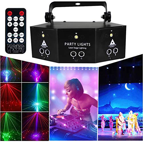 9 Lens Laser Stage Light Scan Light,LED Light 9-Eye RGB DMX Scan Projector Colorful KTV Bar Laser Stage Light Disco Bar Coffee Stage Laser Light Xmas Home Decor