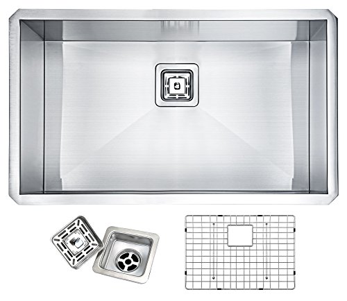 ANZZI 30" Stainless Steel Undermount Kitchen Sink - Satin - Vanguard Series K-AZ3018-1AS
