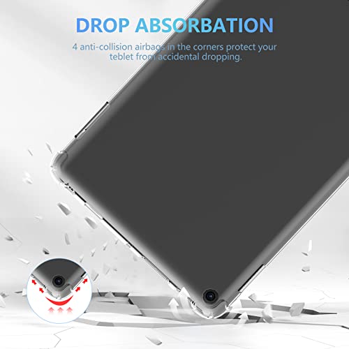 Clear Case for Kindle Fire HD 8 & Fire HD 8 Plus Tablet 8" (12th Generation 2022), Clear Protective Case for All-New Amazon Fire HD 8 & Fire HD 8 Plus Tablet, Silicone Back Shell Cover - Transparent