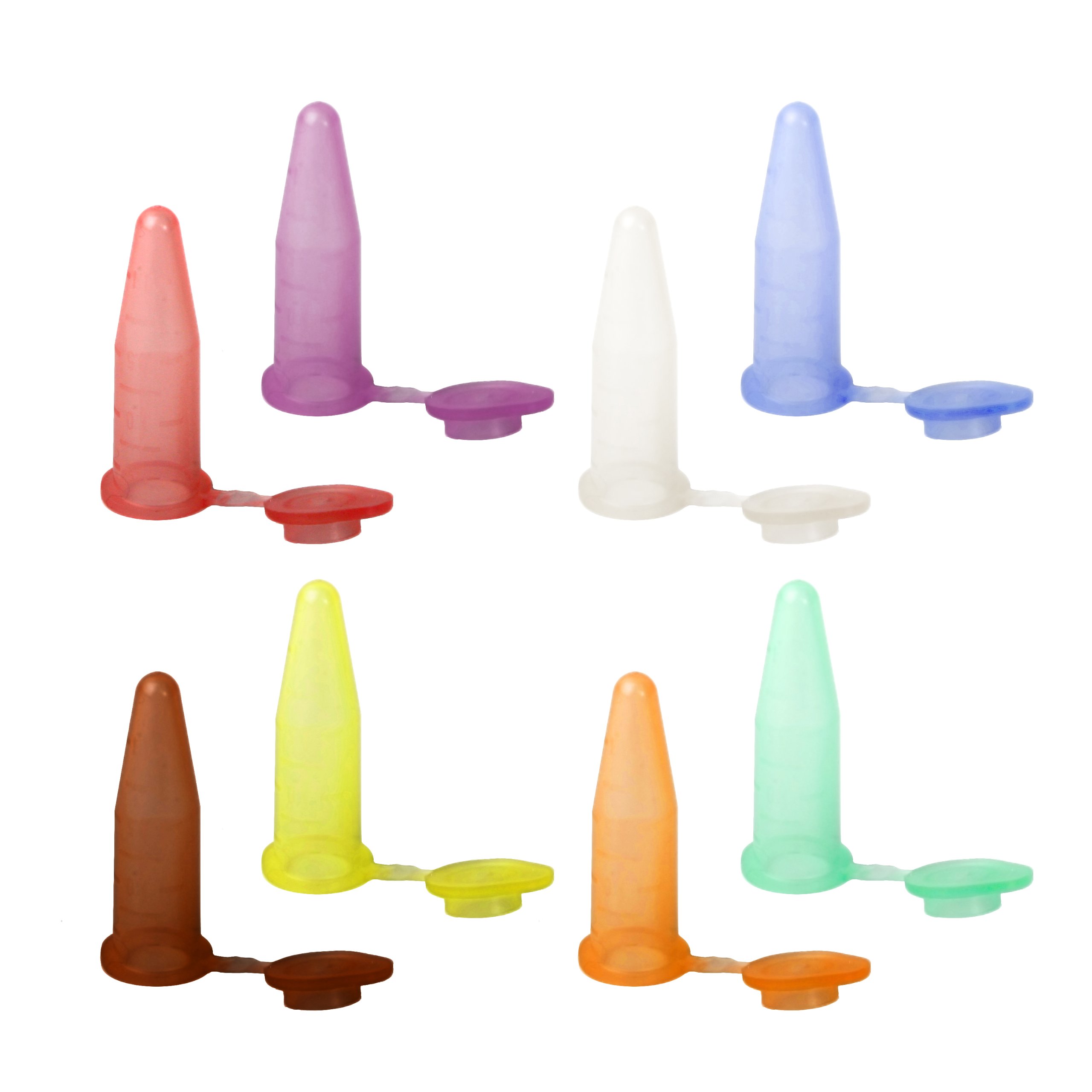 Bio Plas 4049 Polypropylene 0.6mL G-Tube Snap Cap Microcentrifuge Tube, Autoclavable, Assorted Colors (Pack of 500)