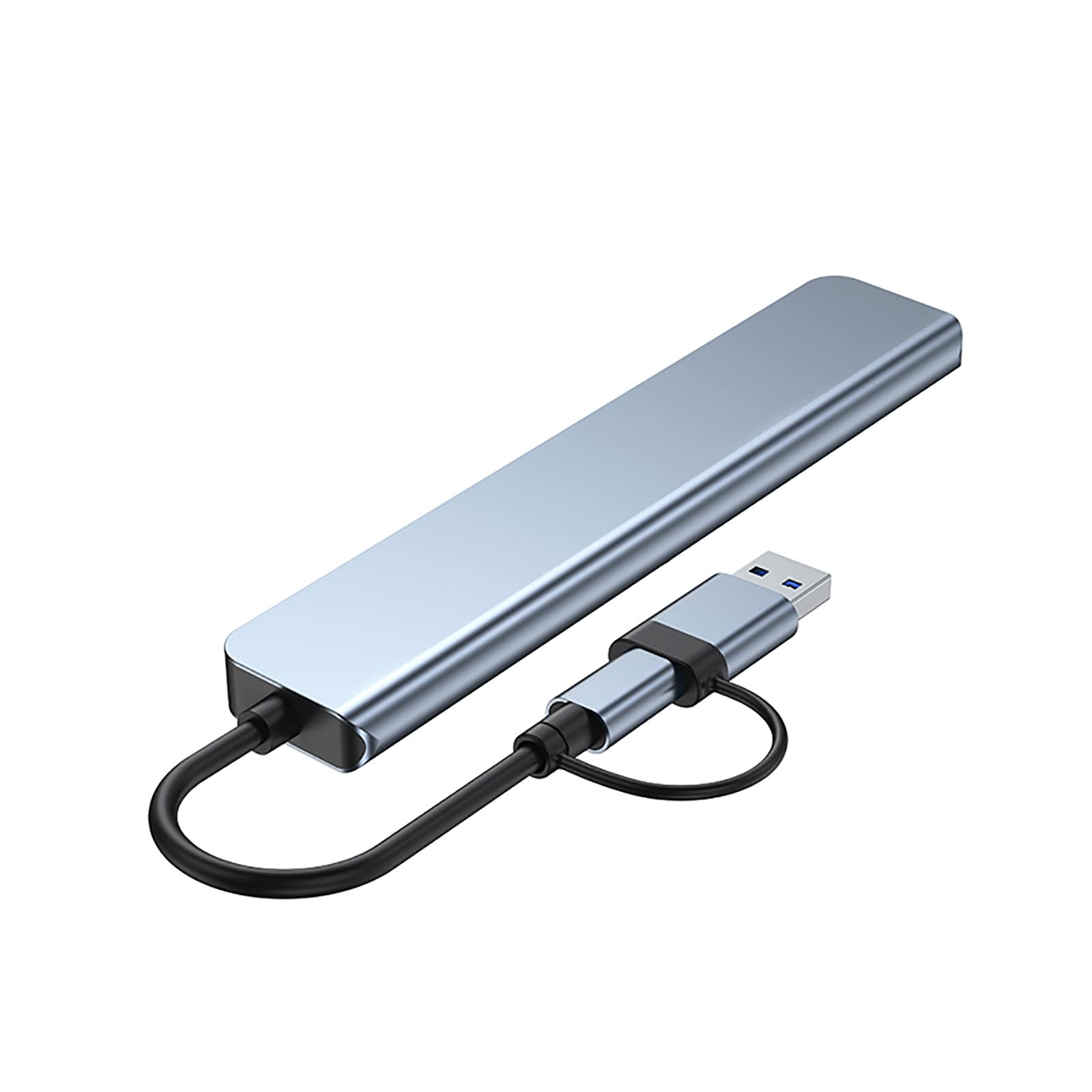 8 in 1 USB-C Hub, with 100W Power Output, 4K 60Hz HDMI Port, 10Gbps USB C and 2 USB A Data Ports, Ethernet Port, MicroSD & SD Card Reader, Household Office Necessities
