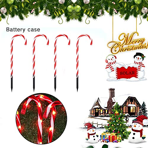Christmas Candy Cane Lights,5pcs Solar Christmas Light, Christmas Candy Cane Pathway Lights, Christmas Decoration, for Home Garden New Year Holiday Lights