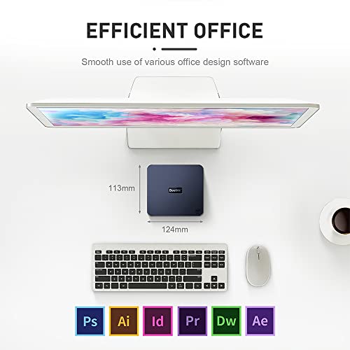 Beelink U59 Mini PC 11th Gen 4-Cores N5105, Office Mini Computer 8GB DDR4 500G SSD, Dual Display 4K UHD 60Hz Dual LAN/WiFi5/BT4.0/Auto Power On/WOL/PXE/Openwrt/VESA Home/Office