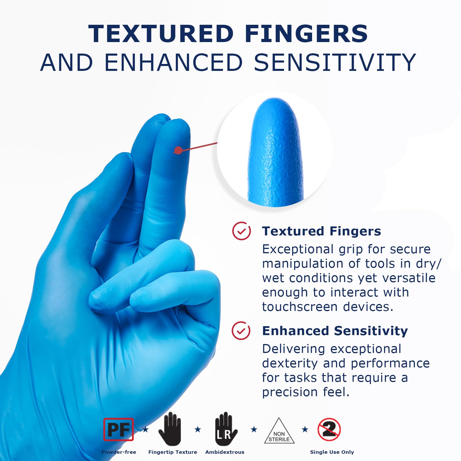American Nitrile β Slate Powder Free Nitrile Gloves β Latex Free Disposable Gloves β Made in the USA