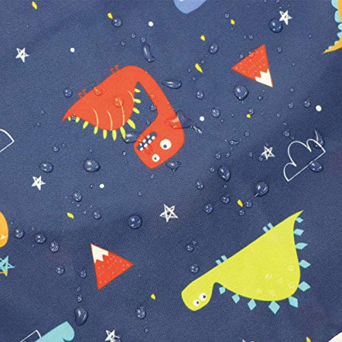 Hi Sprout Infant Toddler Baby Waterproof Sleeved Bib, Bib with Sleeves&Pocket, 6-24 Months (Dinosaurs)