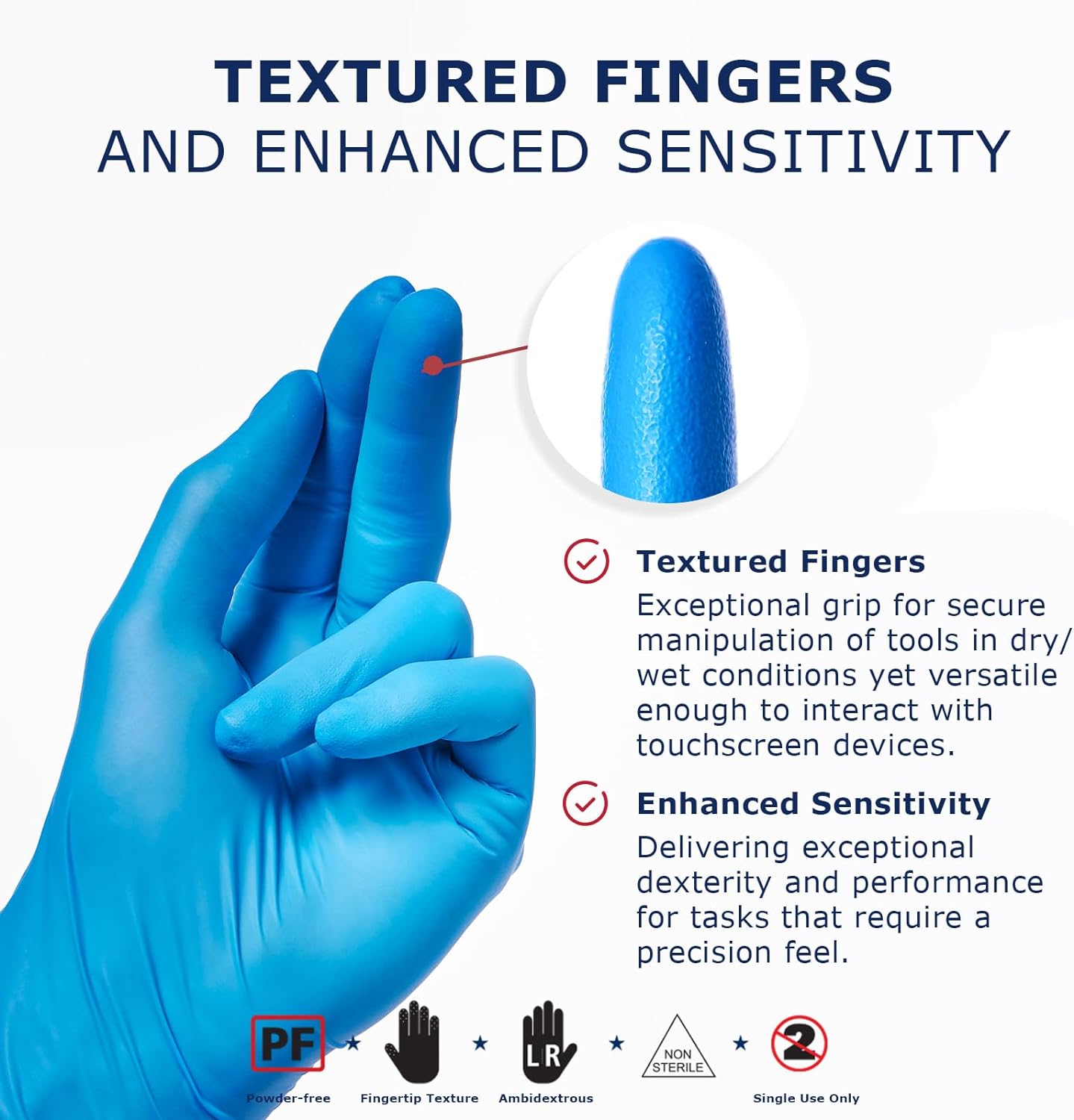 American Nitrile β Slate Powder Free Nitrile Gloves β Latex Free Disposable Gloves β Made in the USA
