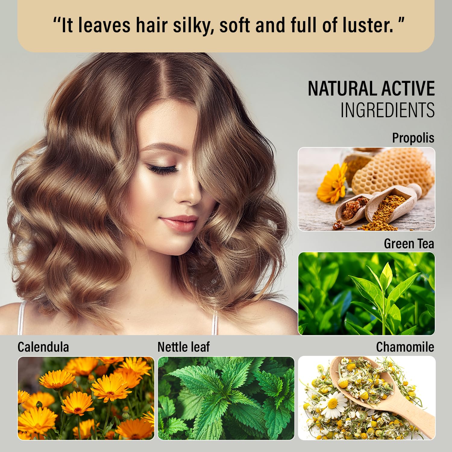 Bioken Intensive Revitalizing Shampoo – 33.8 oz Dry & Sensitive Hair Bee Propolis Herbs Promote Hair Growth Hydrating Moisturizing Nano Color Care Sulfate Free