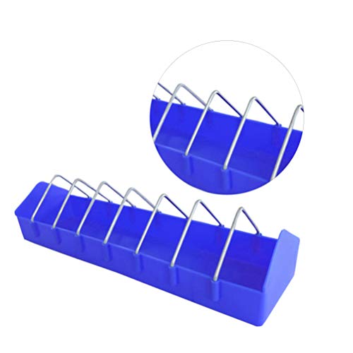 POPETPOP Chicken Feeder Trough - Plastic Poultry Feeder Rack Bird Food Dispenser Storage Trough Container Pigeon Supplies Pigeon Feeder